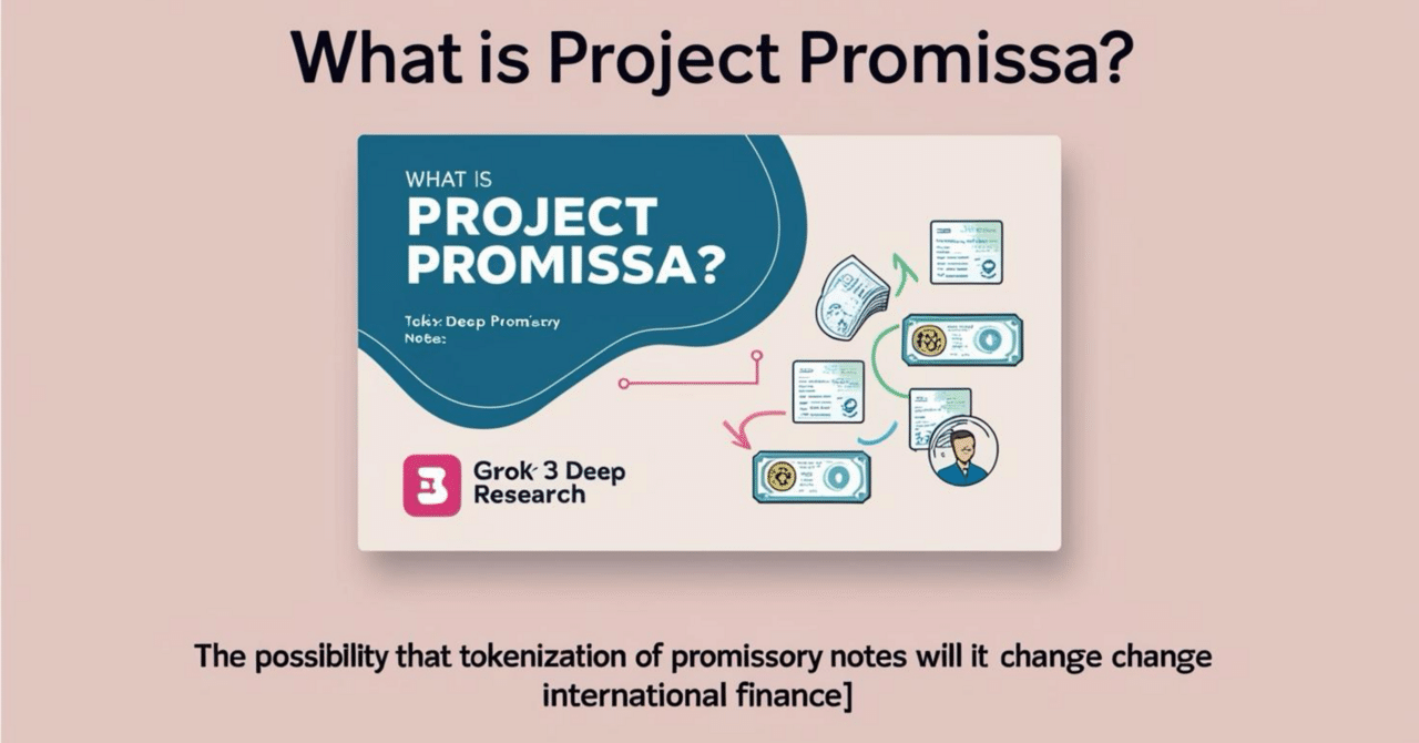 Project Promissaとは？約束手形のトークン化が国際金融を変える可能性【Grok 3 Deep Research】｜Taake