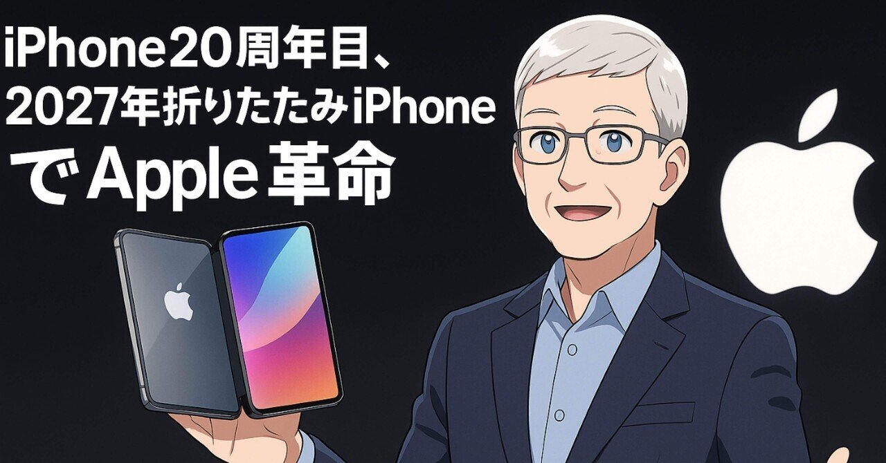 【予測】2027 iPhone 20周年で折りたたみ式iPhone発表か？Appleの伏線とスペック予想を徹底解説｜GK