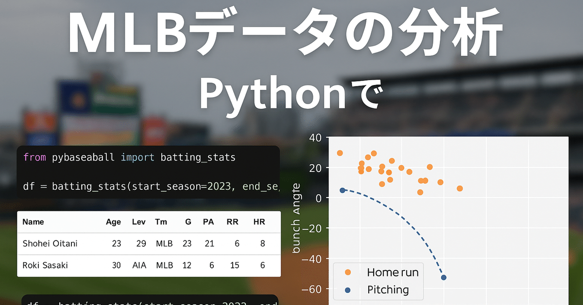 ️ 【2025年版・完全保存版】初心者から上級者まで使える！pybaseball徹底ガイド【MLBデータ分析入門】｜shogaku