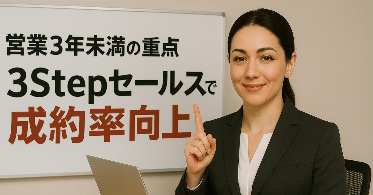 営業3年未満の重点課題解決！3Stepセールスで成約率向上｜長谷川博之