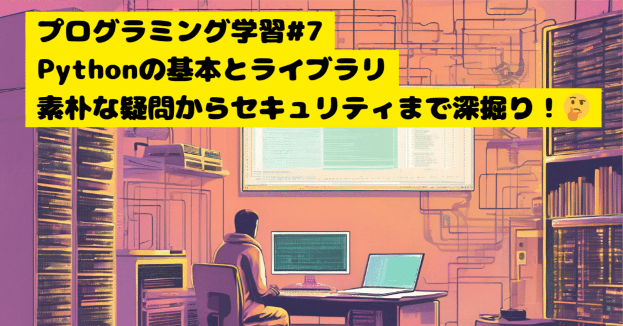 プログラミング学習#7｜Pythonの基本とライブラリ｜素朴な疑問からセキュリティまで深掘り！🤔｜Tatsu