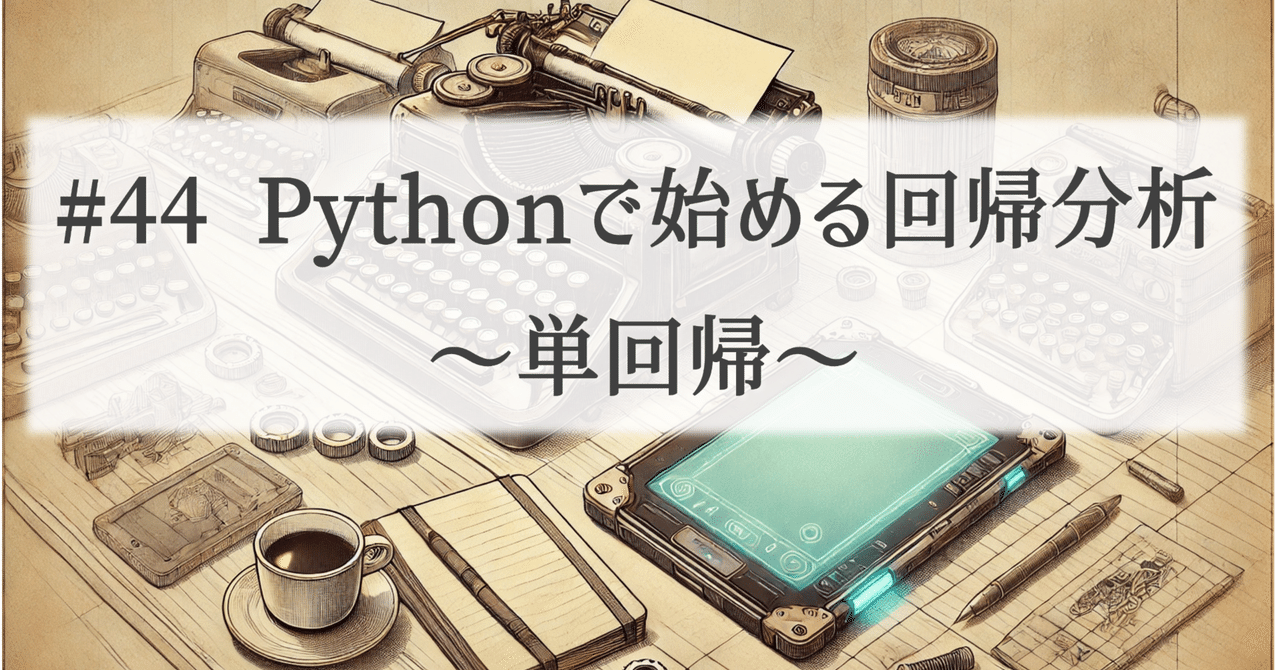 #44 Pythonで始める回帰分析（単回帰）、チャレンジ AI×100業務（製造業）｜涼介 | 製造業で設計に従事