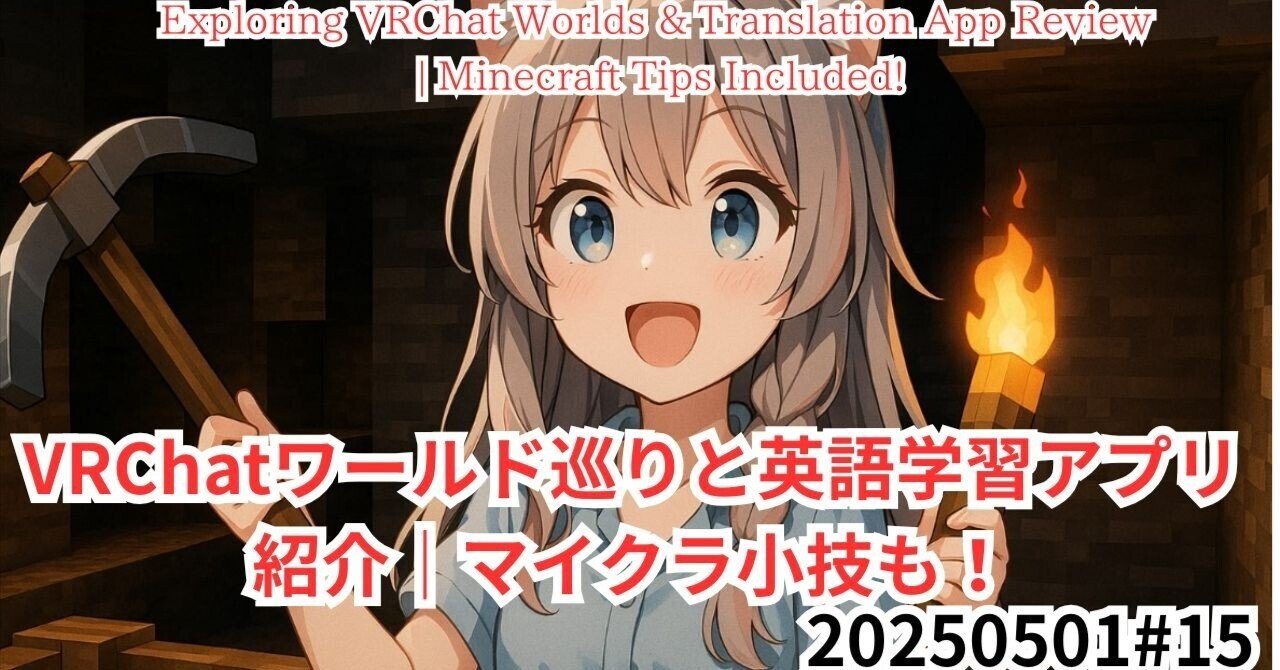 VRChatワールド巡りと英語学習アプリ紹介｜マイクラ小技も！“Exploring VRChat Worlds & Translation ...