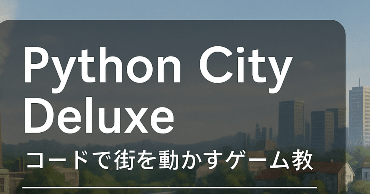「Python City Deluxe」コードで街を動かすゲーム教材【初心者向けPython学習アプリ】｜かくめい