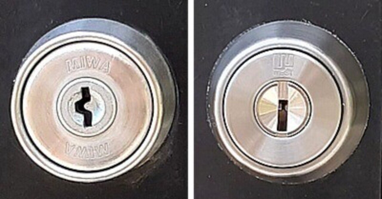 MIWAの「ディスクシリンダー」をWEST「916-BH」へ｜鍵屋 キー助®🔑口コミ・評判を掲載中｜鍵交換・取付・開錠・電子錠・ドアノブ交換・ドアクローザー交換他