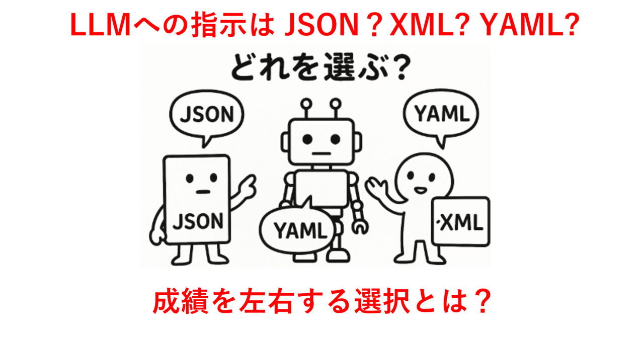 LLMへの指示は JSON？XML? YAML? 成績を左右する選択とは？｜ferti_ai
