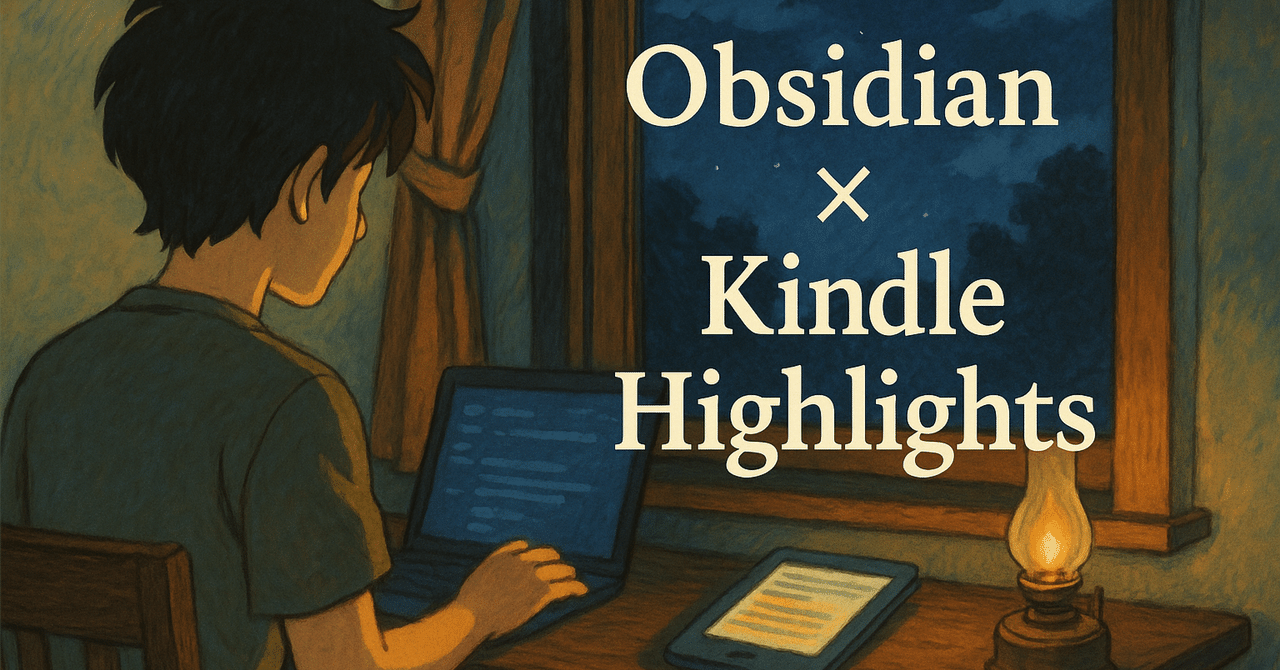 Obsidian × Kindle Highlights のセットアップでつまずいたから俺の屍を超えてゆけ｜かるび