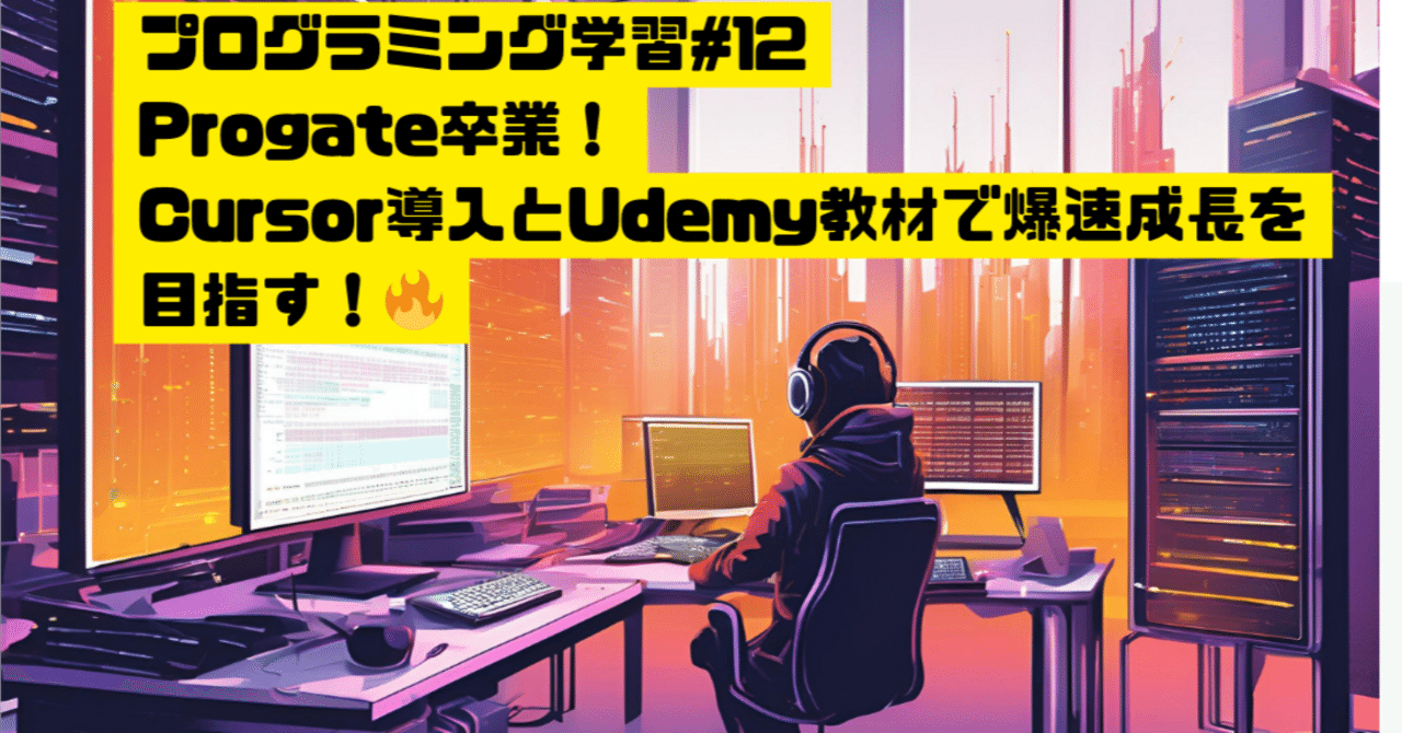 プログラミング学習#12｜Progate卒業！Cursor導入とUdemy教材で爆速成長を目指す！🔥｜Tatsu