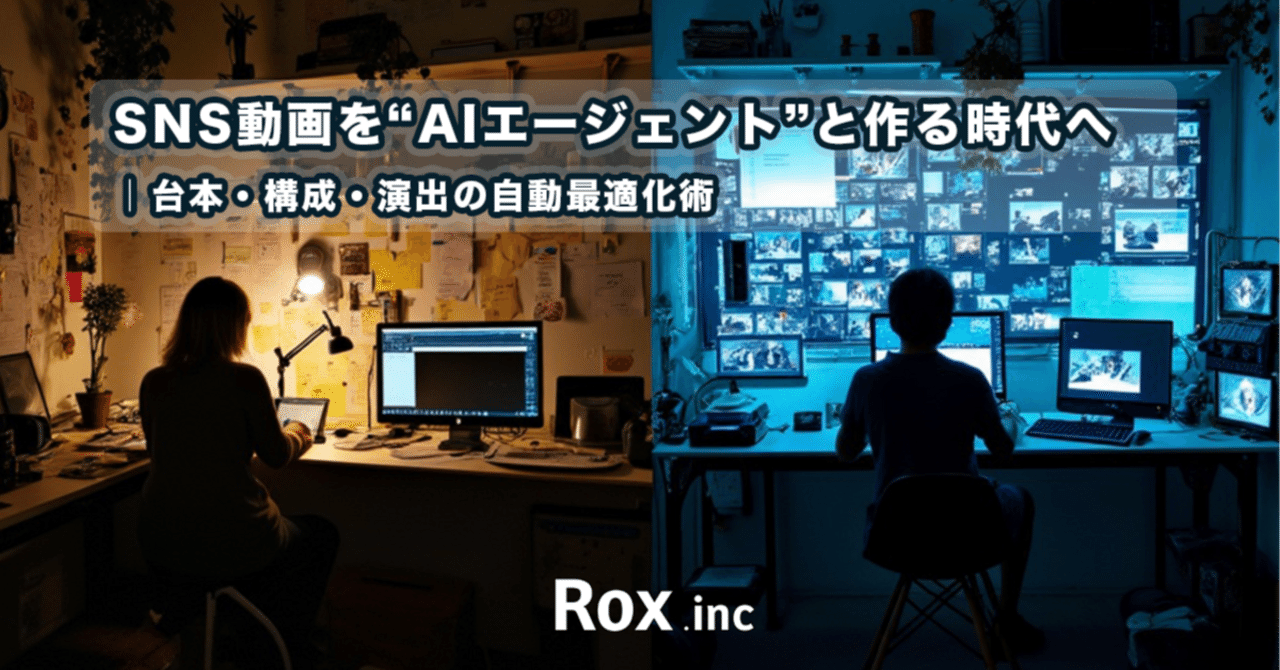 【2025年版】SNS動画を“AIエージェント”と作る時代へ｜台本・構成・演出の自動最適化術｜Rox株式会社-Rox inc