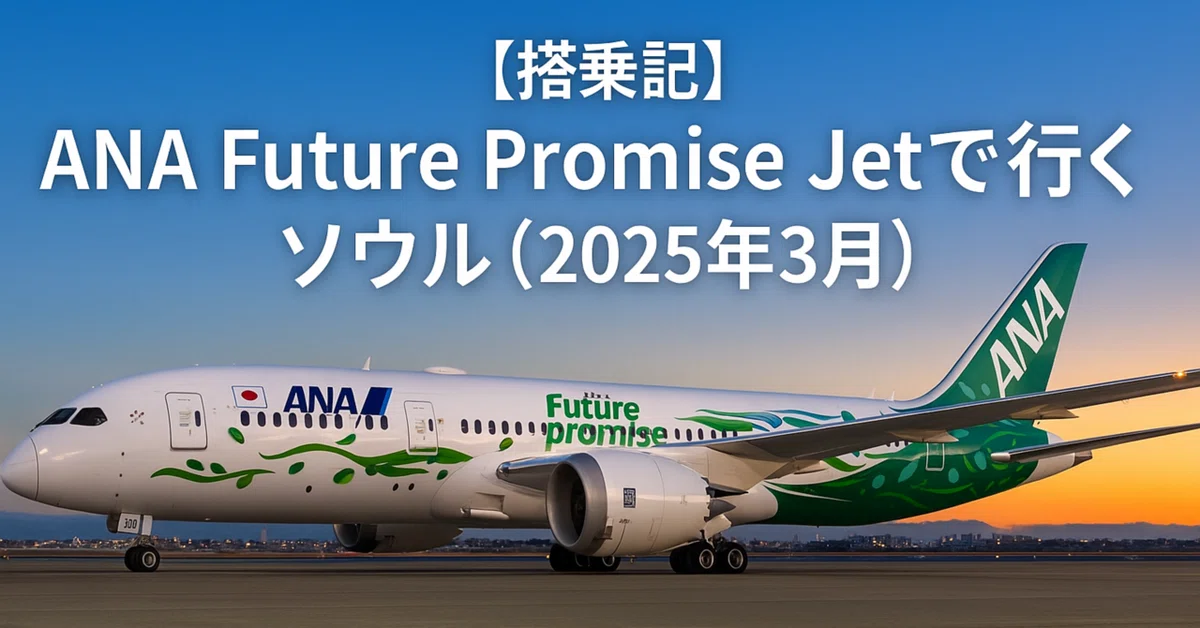 ️【搭乗記】ANA Future Promise Jetで行くソウル（2025年3月搭乗）｜ソラノオヤジ