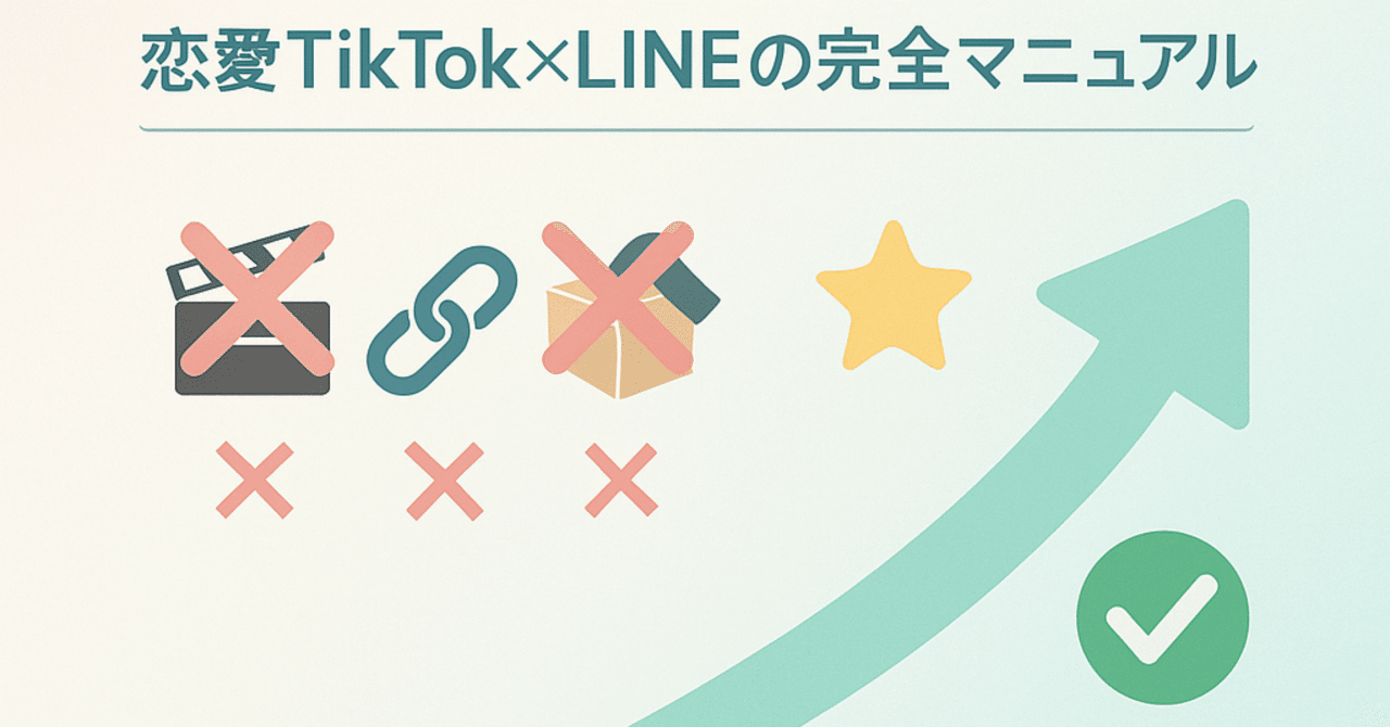たった1ヶ月で結果が出た【顔出し・声出しナシ】“恋愛TikTok×LINE”完全マニュアル｜sou__note