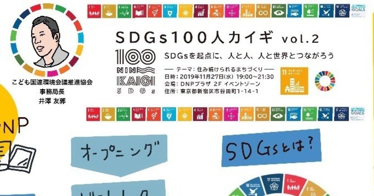11/27 SDGs100人カイギvol.2 レポート「SDGs×街づくり」｜井澤友郭(いざわともひろ)＠「問う力」が最強の思考ツールである