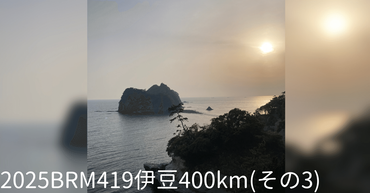 2025BRM419伊豆400km(その3)｜つっくん