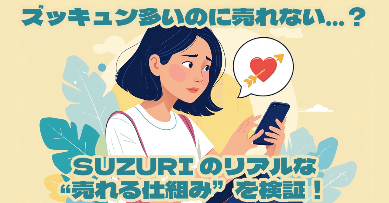 【検証】ピックアップ＆ズッキュン数は売上に関係ある？SUZURIの“バズり”の真実｜中華呪術堂