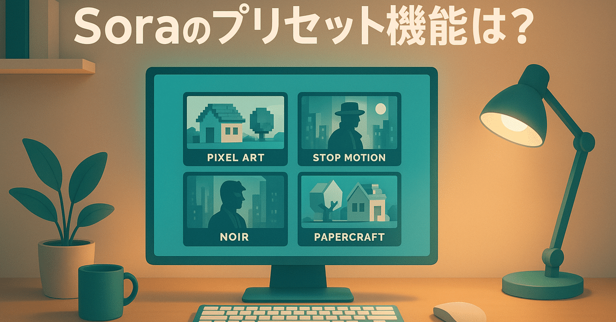 【徹底解説】画像生成AI「Sora」のPreset機能とは？動画スタイルを一瞬で変える魔法のテンプレート｜あいなトイ