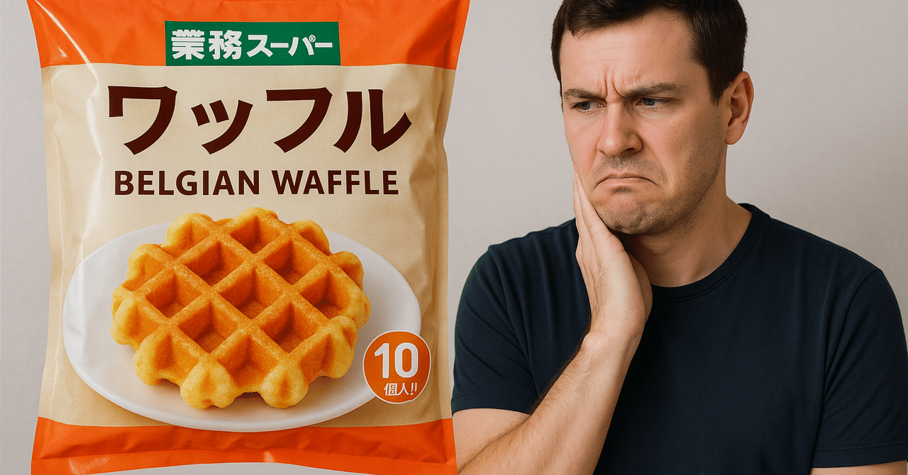 業務スーパーのワッフル、どうしても体に合わなかった話｜30代男性の正直レビュー｜白桃鷲@ASD＆HSP(HSS型)の優しくせっかちで心理描写強めのエッセイ@時々、福梟(長)