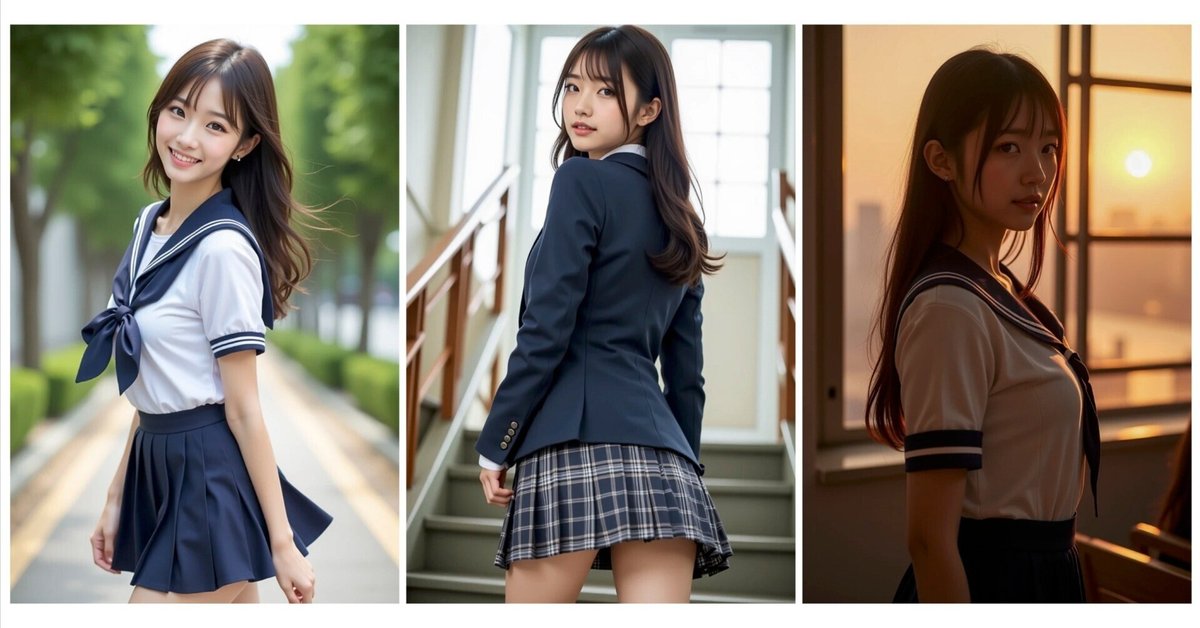 「放課後美少女図鑑」 - AIが生み出す制服女子【AIグラビア写真集】｜GenAI Studio