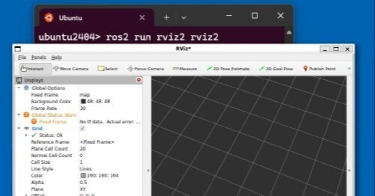 ROS2 WSL UbuntuのGUI(RViz)の動作確認｜えぬでんき