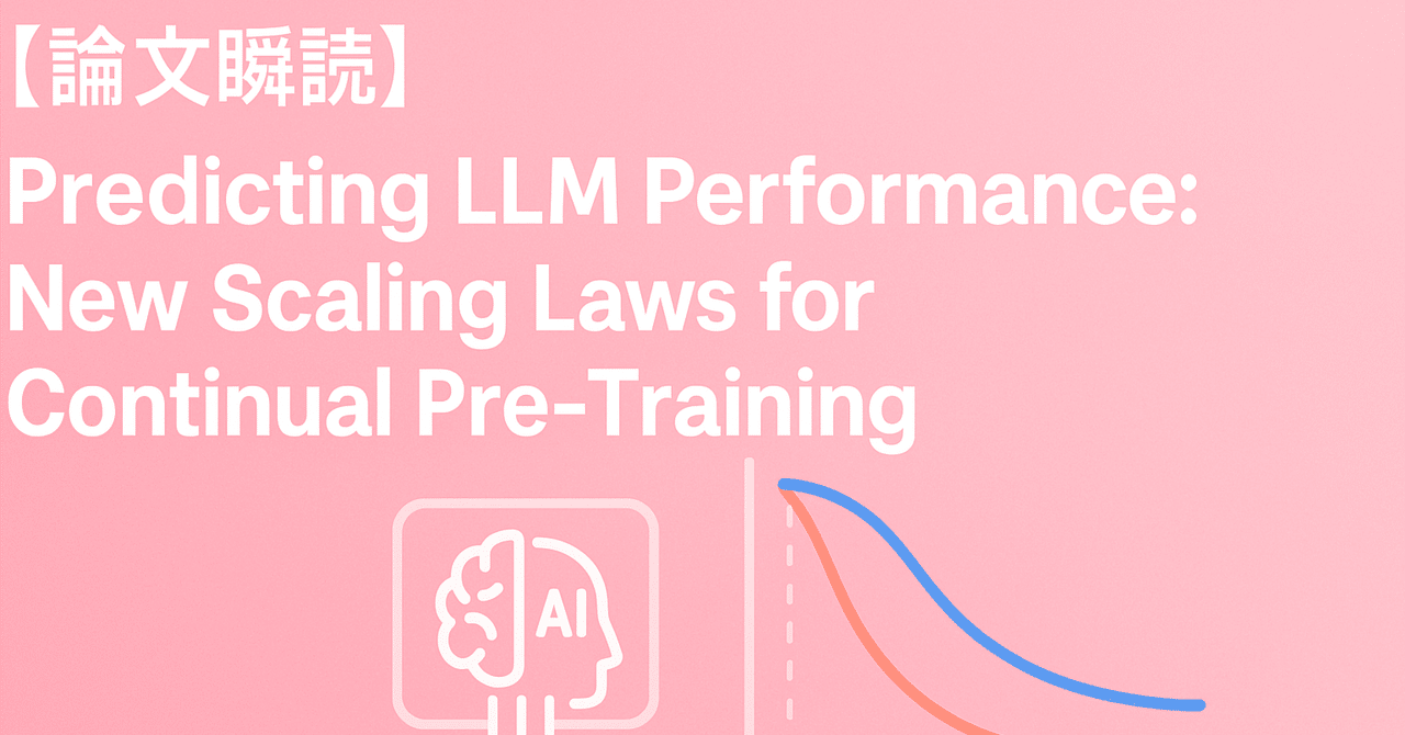 【論文瞬読】Predicting LLM Performance: New Scaling Laws for Continual Pre ...