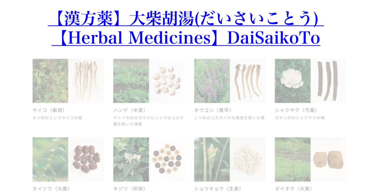 【漢方薬】大柴胡湯(だいさいことう) 【Herbal Medicines】DaiSaikoTo｜200im