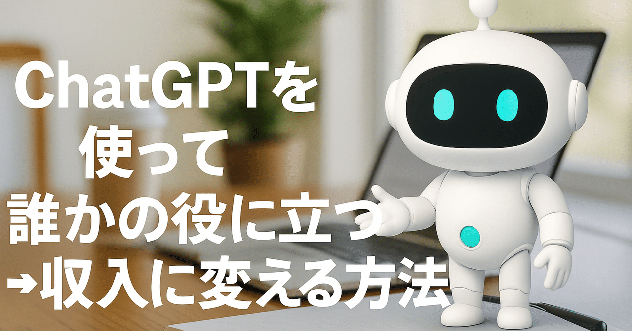 ChatGPTを“使う側”になって、誰かの役に立ち、収入に変える方法｜Hide Shika