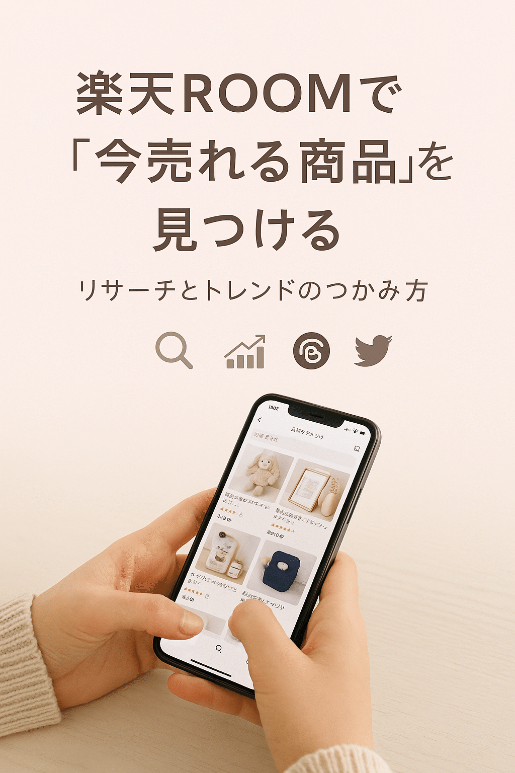 楽天ROOMで“今売れる商品”を見つける！リサーチとトレンドのつかみ方｜kurukuru_chan02