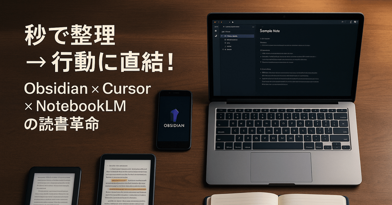 読書が行動に変わる！Obsidian×Cursor×NotebookLMの最強整理術｜こじか@教育×AI探究中