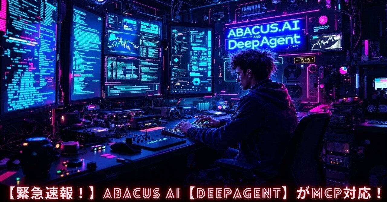 【緊急速報】Abacus.AI DeepAgentがMCP対応！外部連携で「何でも屋AI」がさらに進化！｜JUN SUZUKI