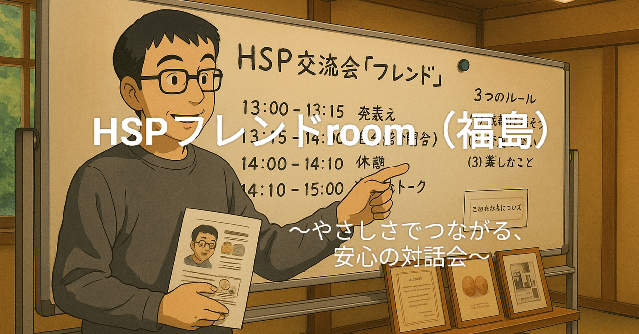 【フレンド通信 5/18（1）】今日はHSP交流会なります｜HSPフレンドroom（福島） 〜やさしさでつながる、安心の対話会〜