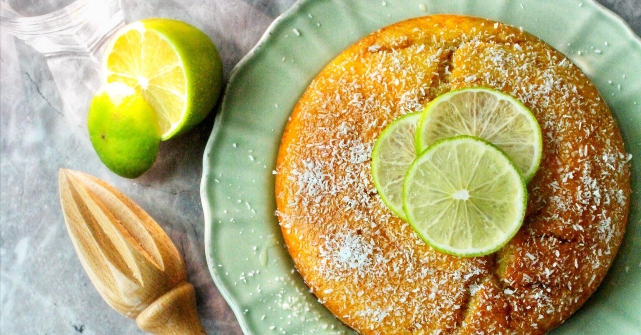 ライム、ココナッツ、オリーブオイルのケーキ｜junjun