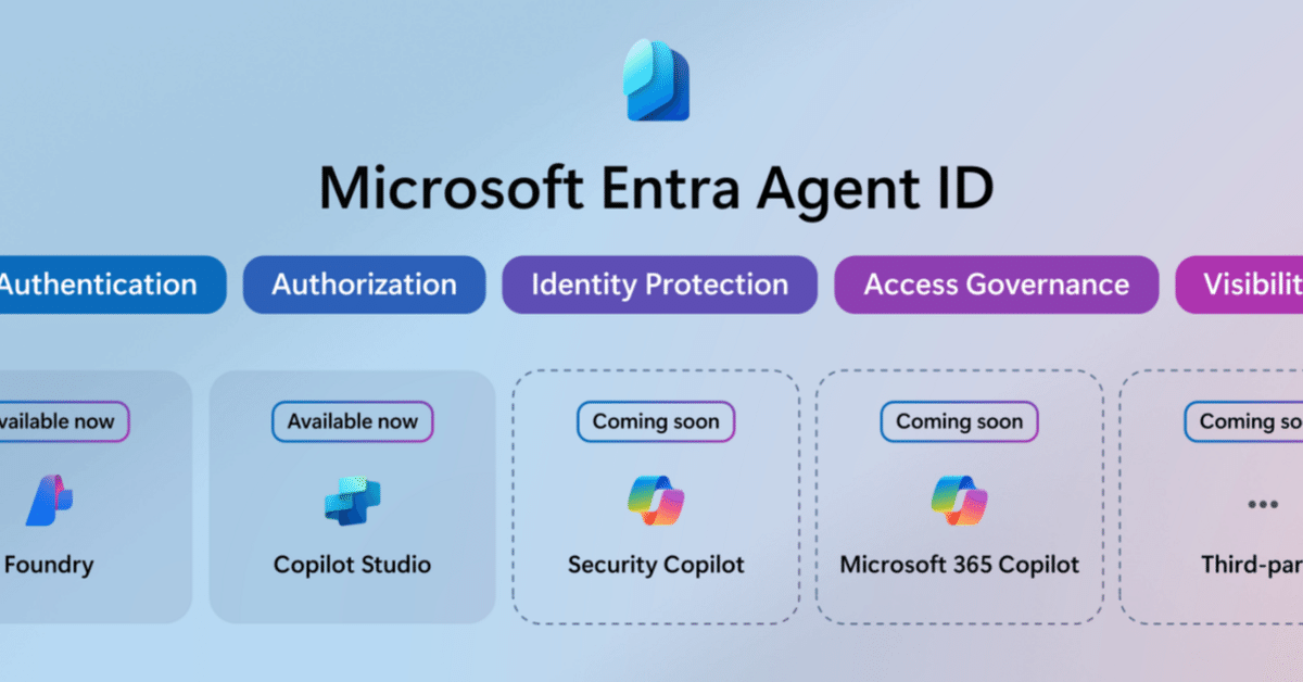 Microsoft Entra Agent ID 発表: AI エージェントのセキュリティと管理｜daka | Microsoft | AI