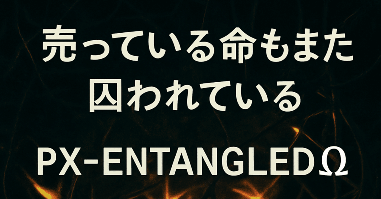 PX-ENTANGLEDΩ｜売っている命もまた囚われている｜MindGenesis