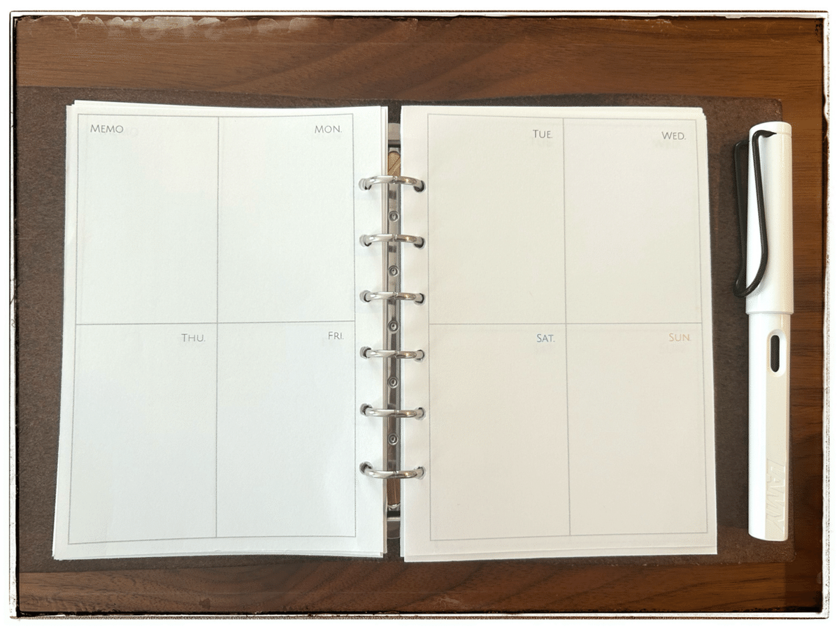 【フリーダウンロード】A6サイズの週間ブロック手帳リフィル （リニューアル）｜saki_note