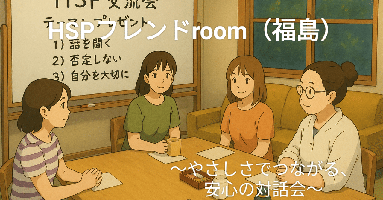 【フレンド通信 5/22】6月のHSPフレンドroom（福島）と、新しい試みのご案内🌸｜HSPフレンドroom（福島） 〜やさしさでつながる、安心の対話会〜