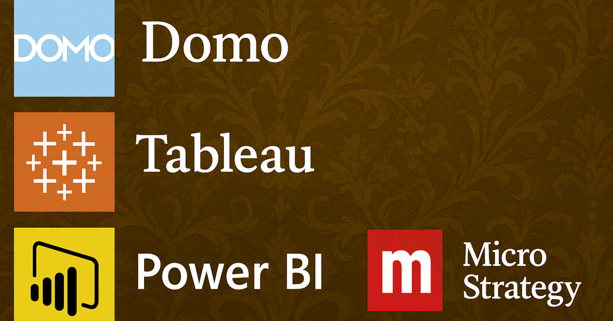 BIツール比較まとめ - DOMO / Tableau / Power BI / MicroStrategy｜Mark
