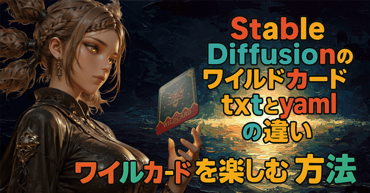 Stable Diffusionのワイルドカードのtxtとyamlの違いとワイルカードを楽しむ方法｜nobin@noteで生活している人