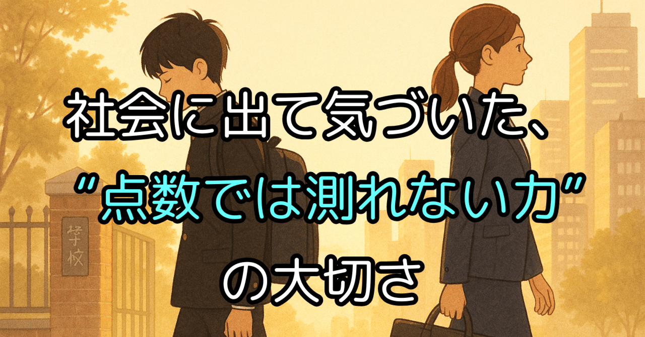 社会に出て気づいた、“点数では測れない力”の大切さ｜sion kazeno