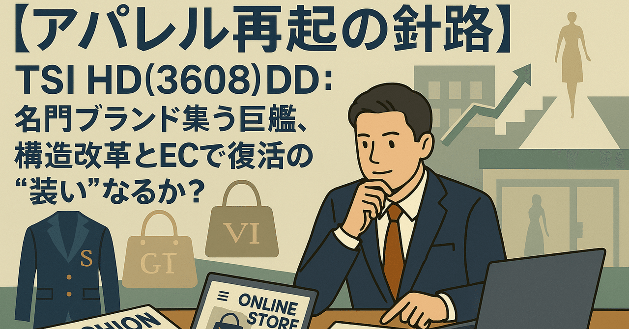 【アパレル再起の針路】TSI HD(3608)DD：名門ブランド集う巨艦、構造改革とECで復活の“装い”なるか？｜日本個別株デューデリジェンスセンター