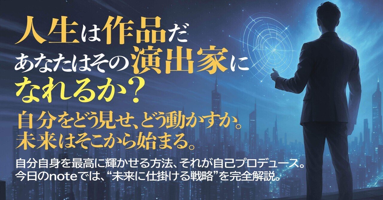 未来に仕掛ける！自己プロデュース戦略｜ryuichi_kosume