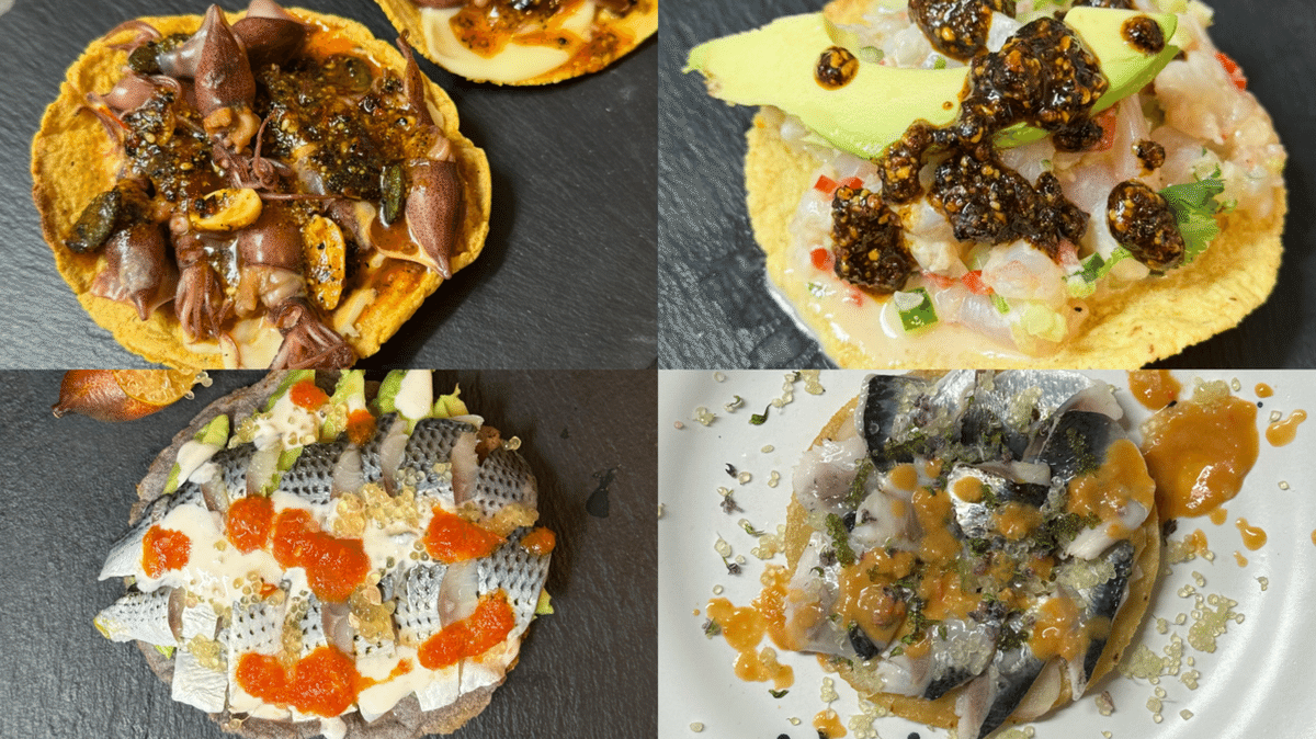 バハカリフォルニアスタイル。シンプルなエビのセビーチェのトスターダのレシピ｜taco_sta_gram