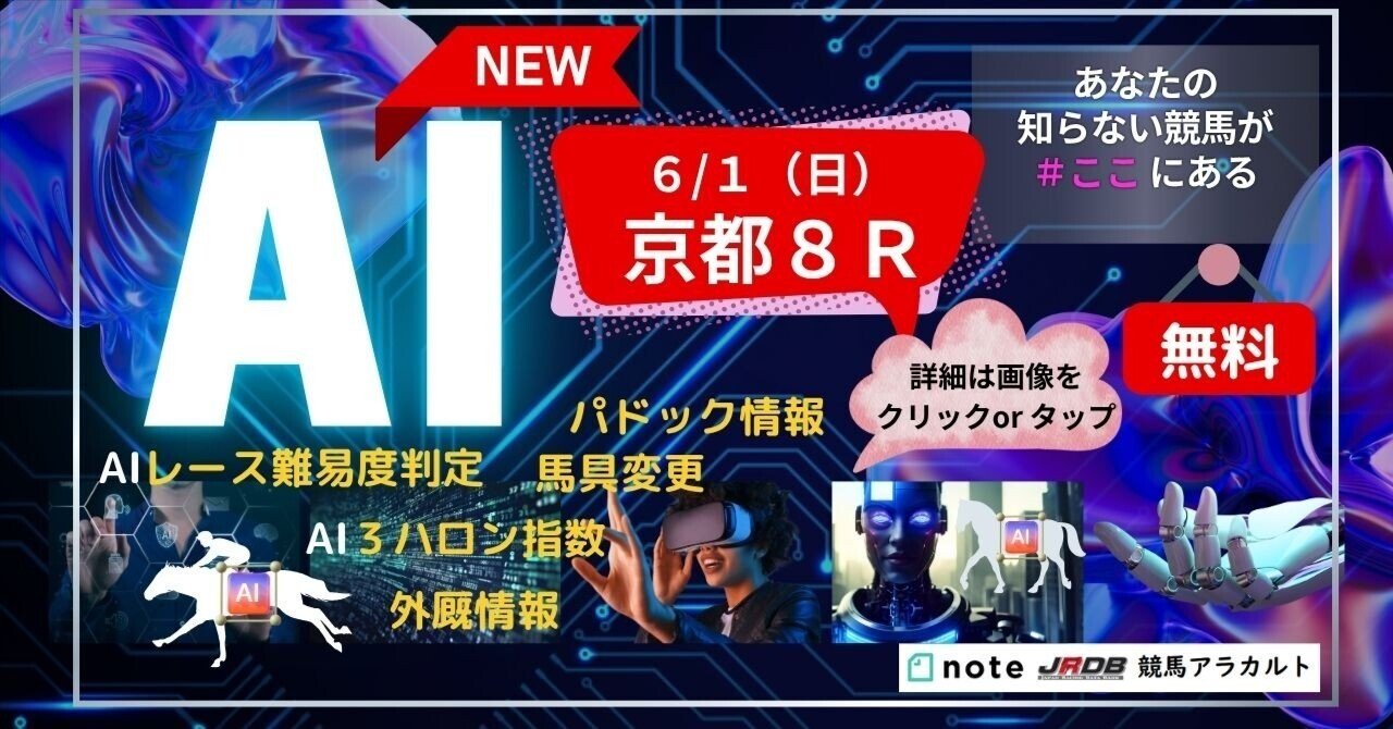 6/1（日）京都8R AI予想｜JRDB 競馬アラカルト