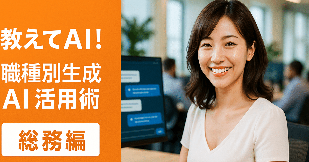 【教えてAI!】その社内調整、AIに任せてみた？総務×AI活用ガイド【2025年版】｜SASA@AI推進