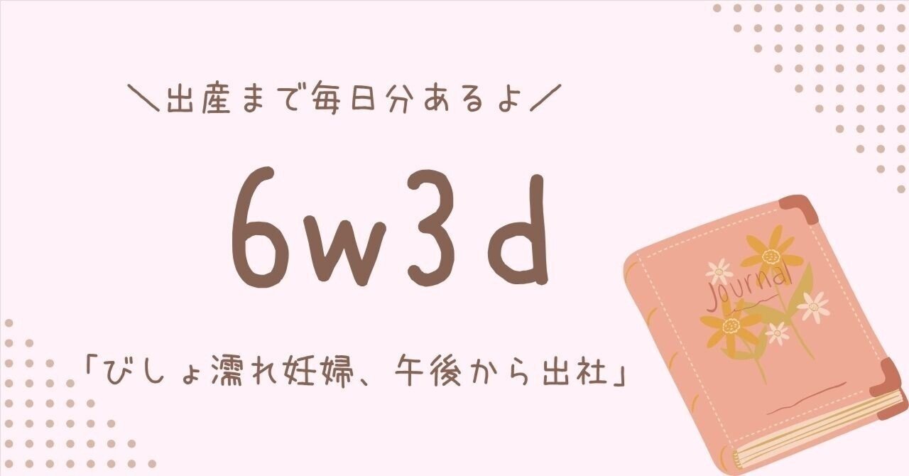 【6w3d】びしょ濡れ妊婦、午後から出社｜【プレママ】妊婦日記_3年後の今だから言えること