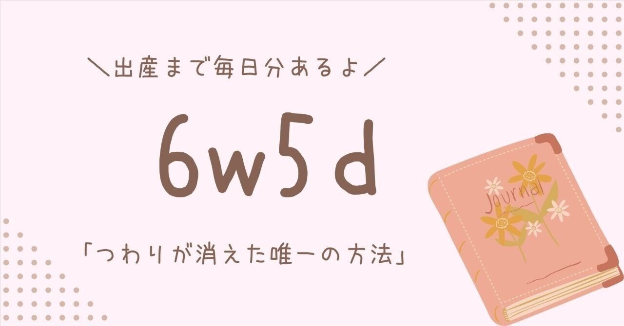 【6w5d】つわりが消えた唯一の方法｜【プレママ】妊婦日記_3年後の今だから言えること