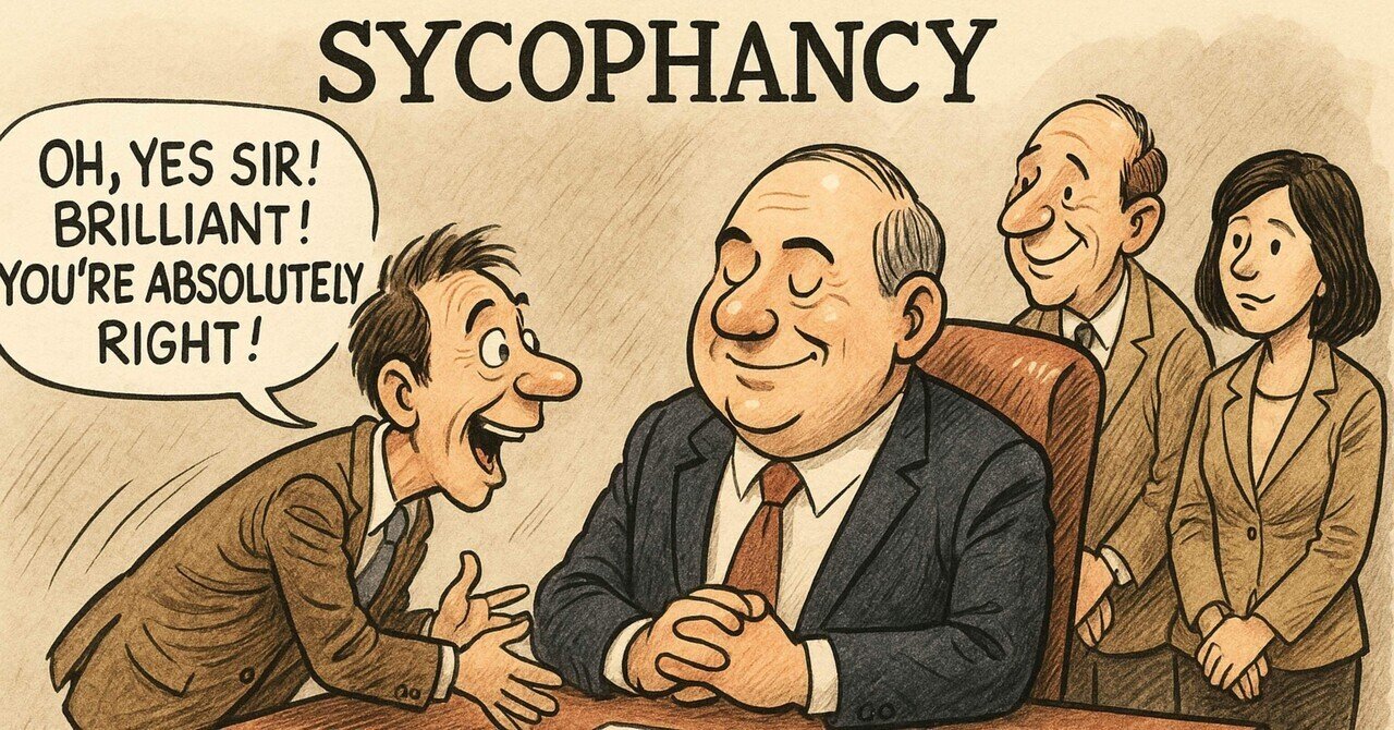 生成AIのSycophancyってカタカナでなんていうんだろう？｜悲しみのベーコン｜コンサル業務外記録