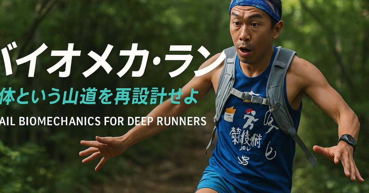 「バイオメカ・ラン：人体という山道を再設計せよ」〜Trail Biomechanics for Deep Runners〜｜深北男塾note