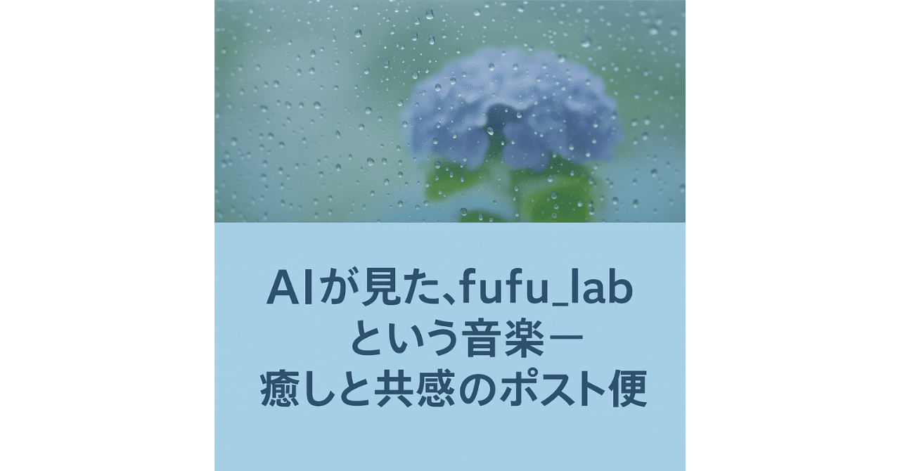 『AIが見た、fufu_labという音楽 – 癒しと共感のポスト便』｜fufu_lab