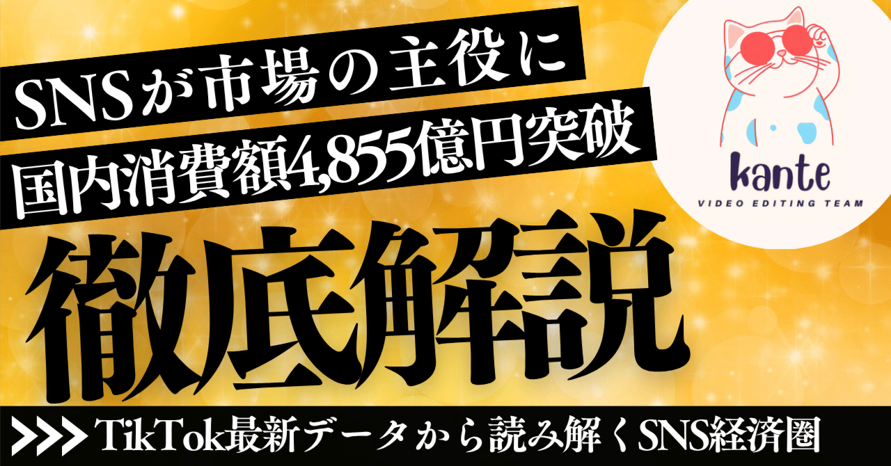 SNSが「市場の主役」に。TikTok最新データから読み解くSNS経済圏｜KANTE/クリエイティブなんでも屋