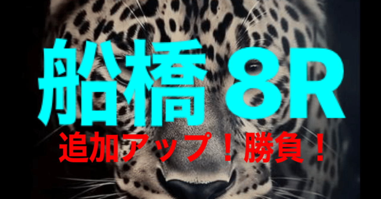 船橋8R 追加アップ！｜パドック師匠【PD master】公式🌐