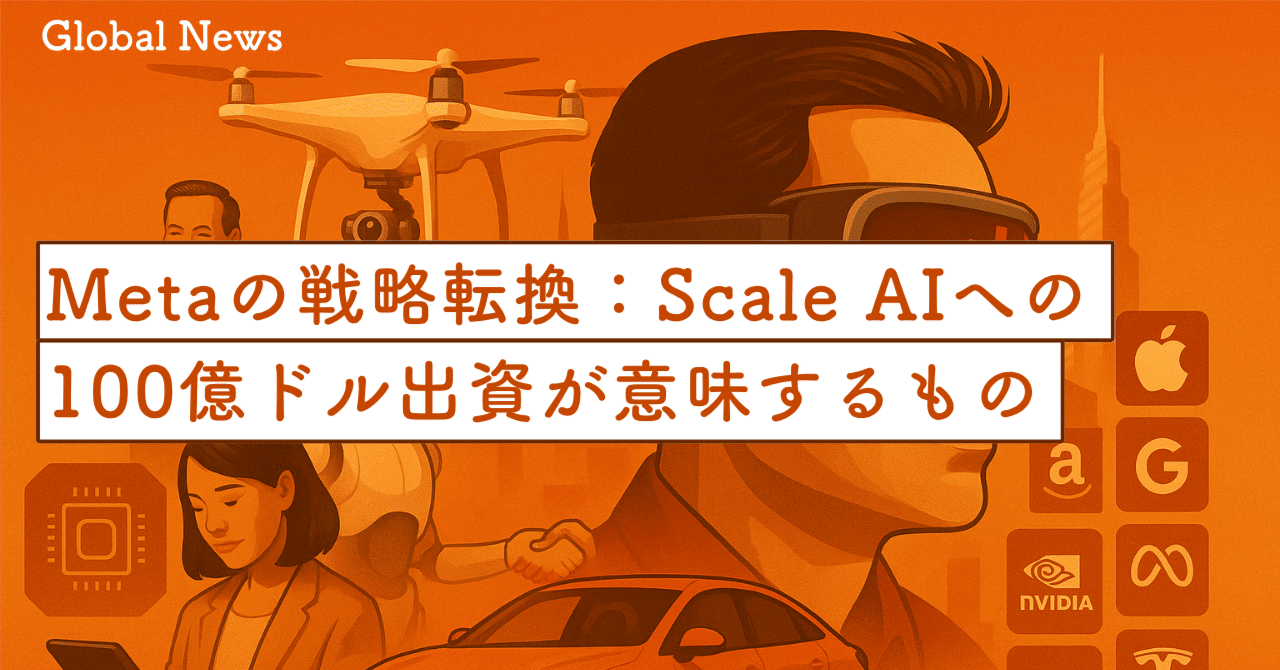 Metaの戦略転換：Scale AIへの100億ドル出資が意味するもの｜SecondWave